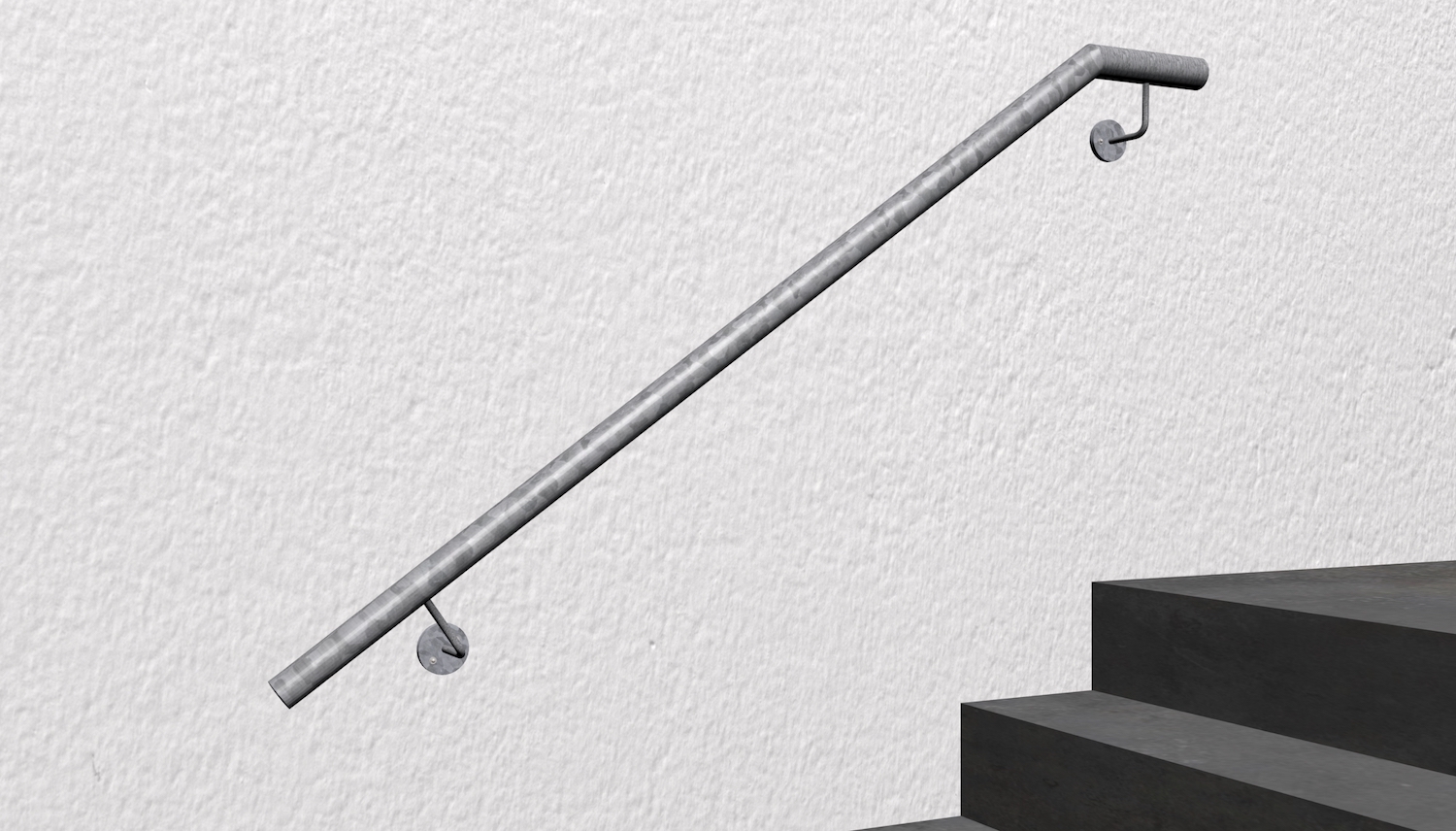 Leuning bovenaan verzinkt en naar keuze met een kleurcoating ...